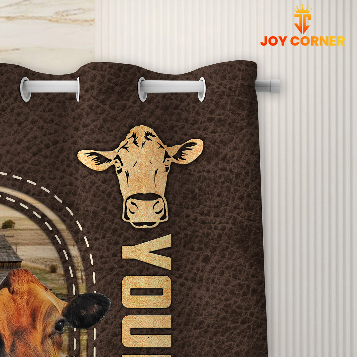 Joycorners Jersey Leather Pattern Custom Name Shower Curtain – Joy Corner