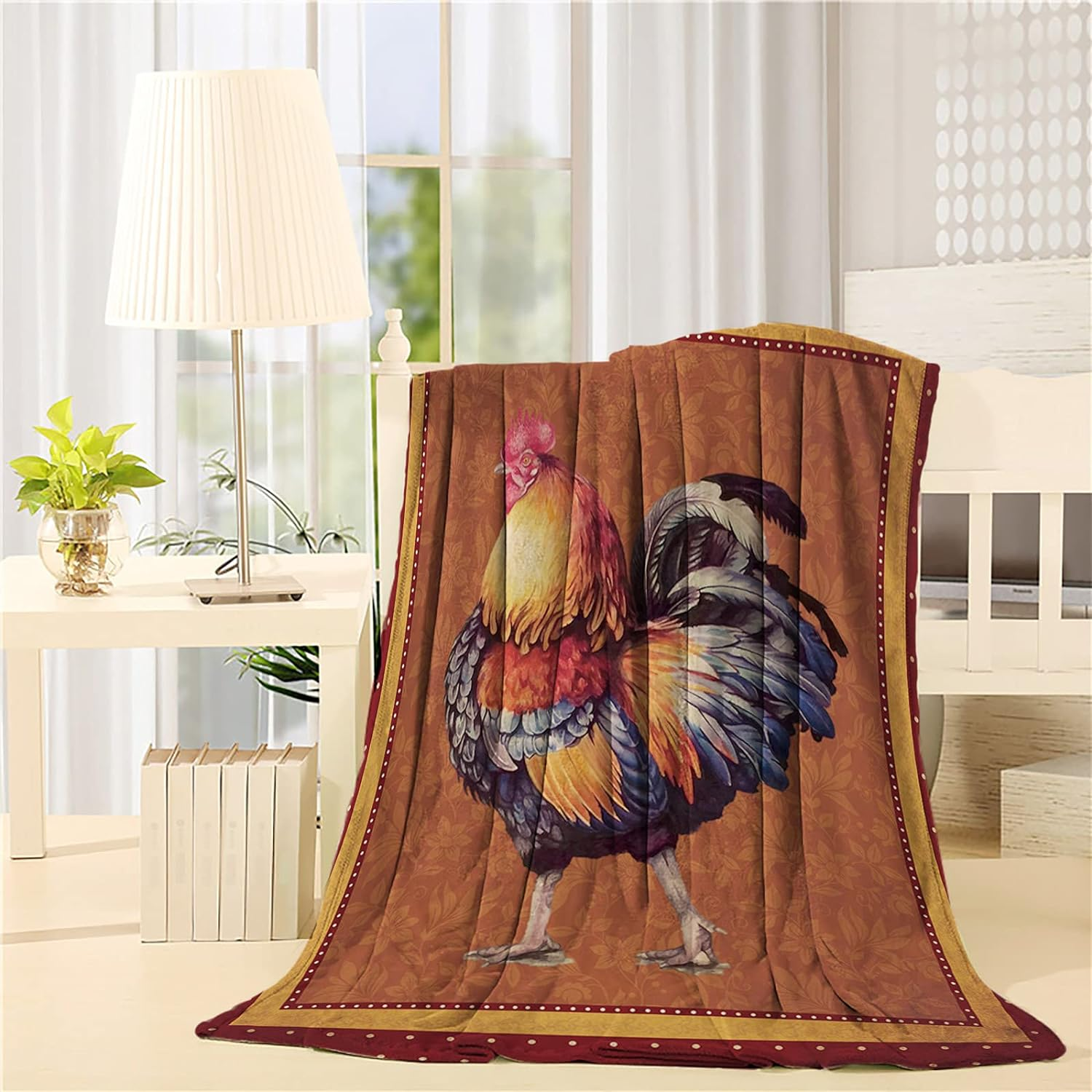 Joycorners Rooster Chickens Retro Pattern 3D Printed Blanket – Joy Corner