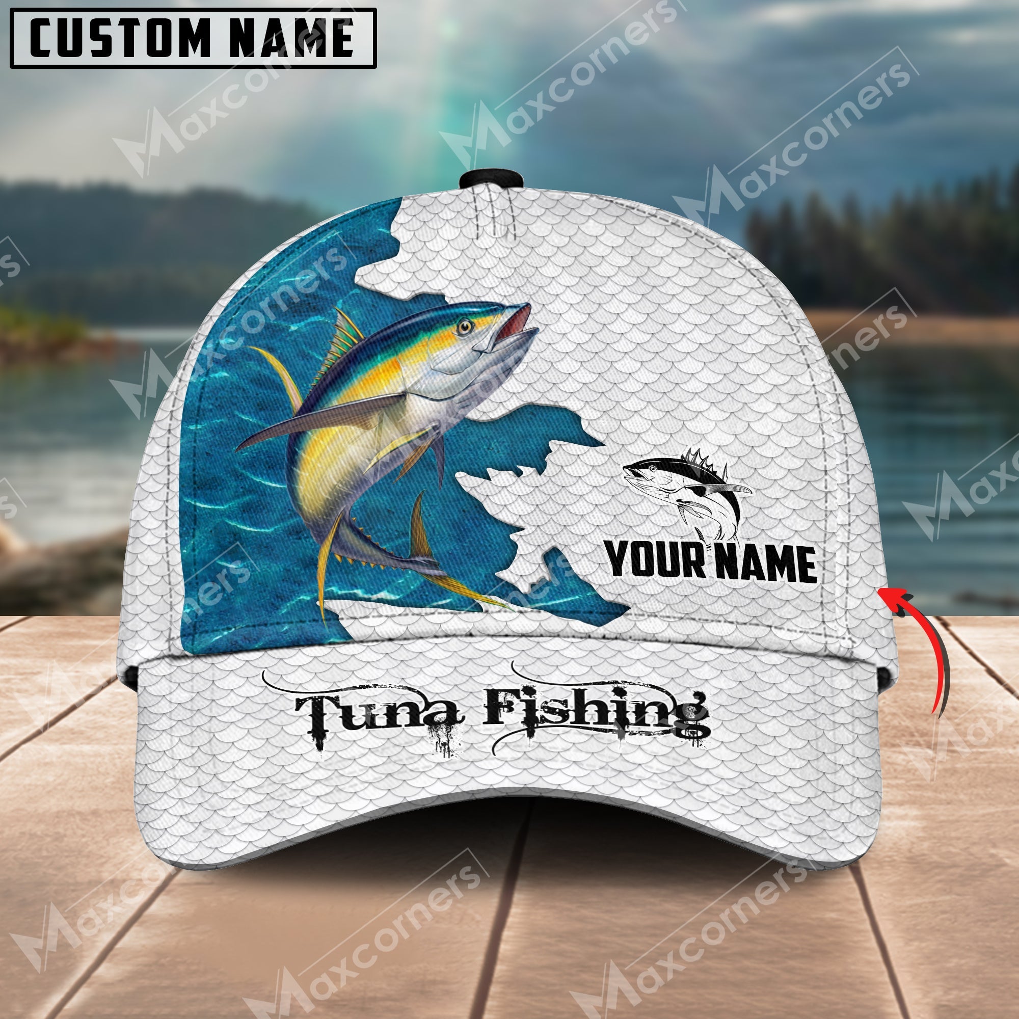 Joycorners Tuna Fishing Customized Name 3D Classic Cap – Joy Corner