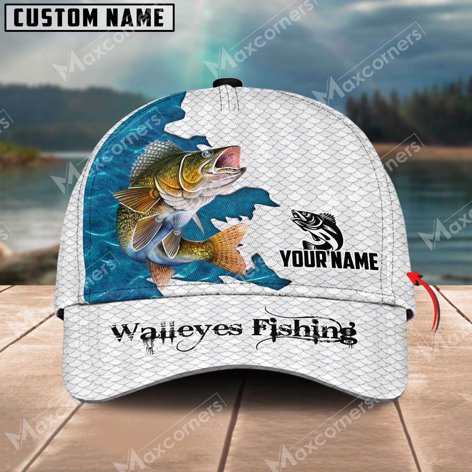 Joycorners Walleyes Fishing Customized Name 3D Classic Cap – Joy Corner