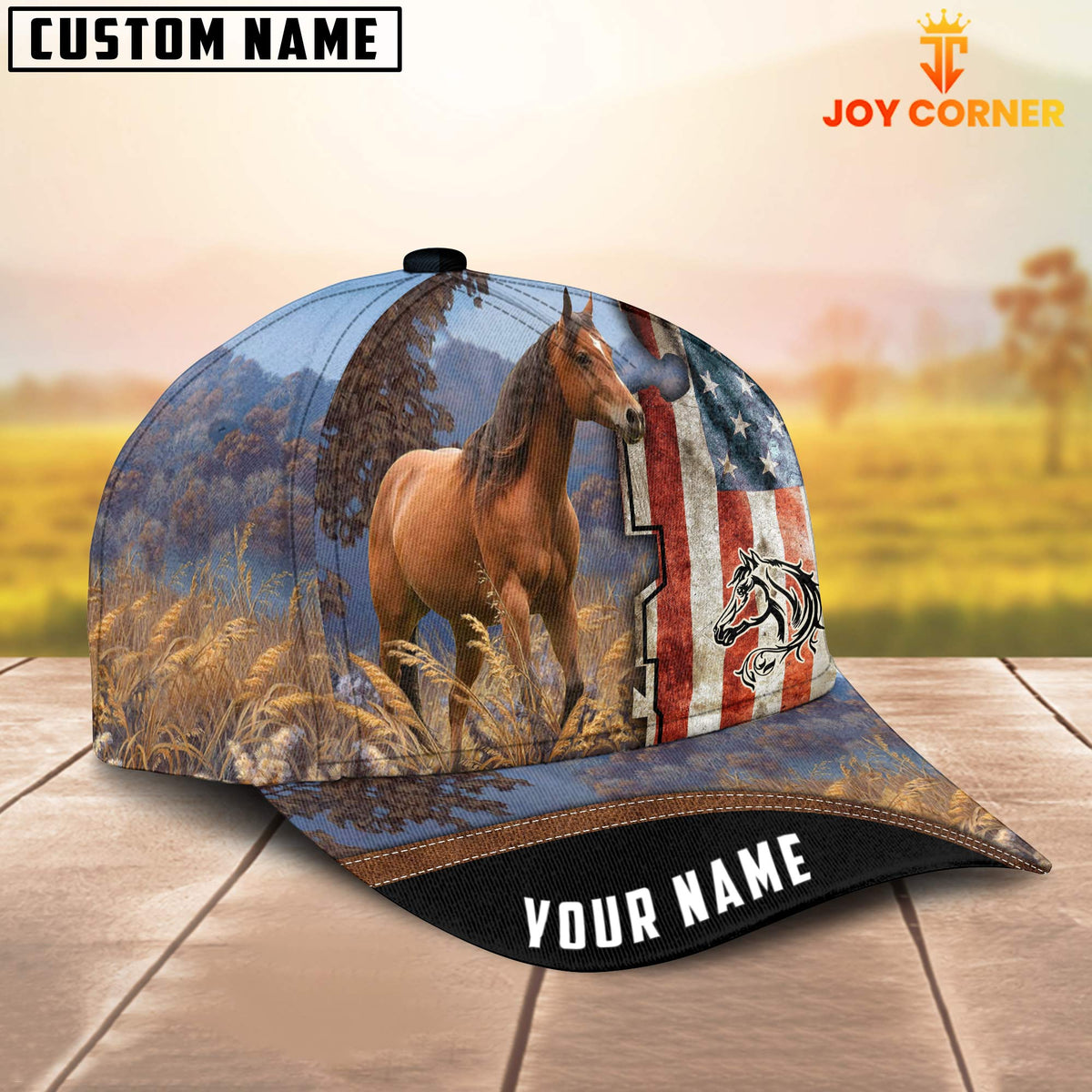 Joycorners Custom Name Horse Anerican Cattle Cap TT8 – Joy Corner