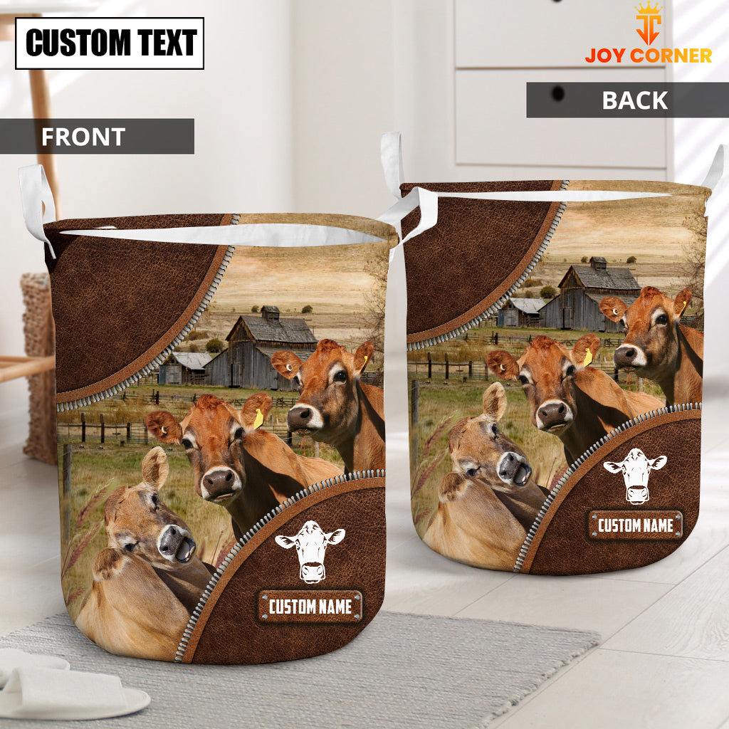 Joycorners Jersey Cow Custom Name Laundry Basket – Joy Corner